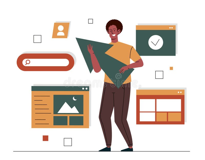 Web UI UX design concept stock vector. Illustration of page - 246266035