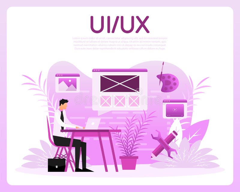 Web Ui Ux Design Web Development Digital Industry Vector
