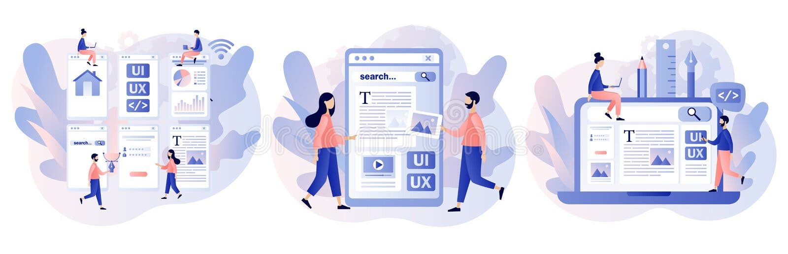 Api Application Coding Development Mobile Line And Glyph Web Button In Blue Color Vertical