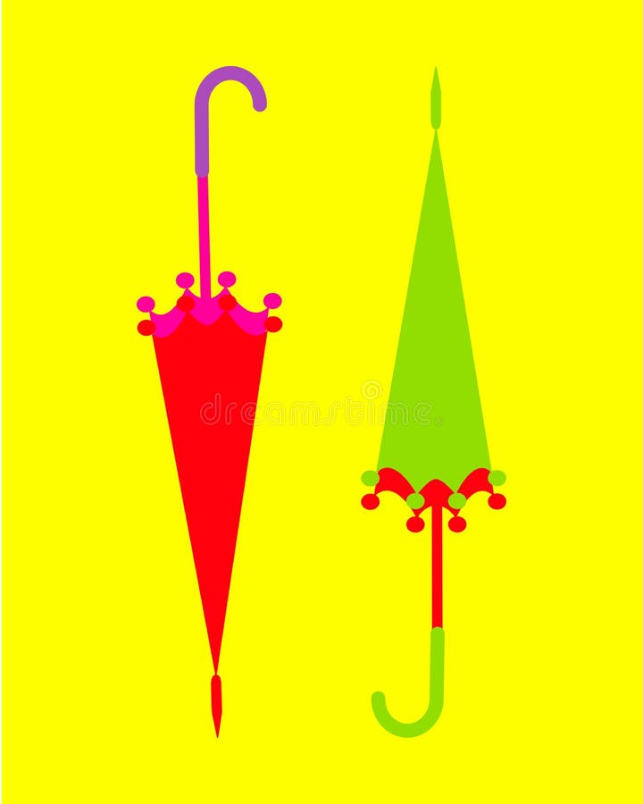 Umbrella Icons Set. Vector Isolated Color Stock Illustration ...