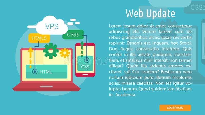 Web Update Conceptual Banner Stock Vector - Illustration of idea ...