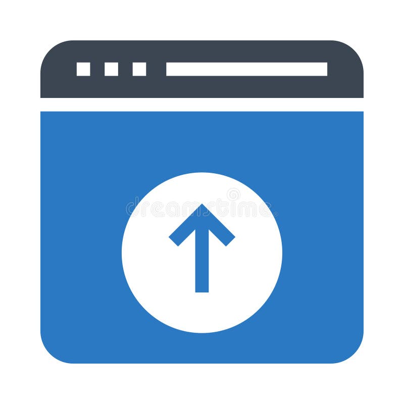 Web Upload Glyphs Double Color Icon Stock Illustration - Illustration ...