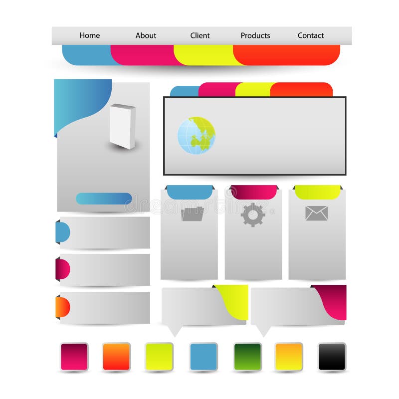 Web User Interface Element . Vector Stock Vector - Illustration of menu, header: 54119456