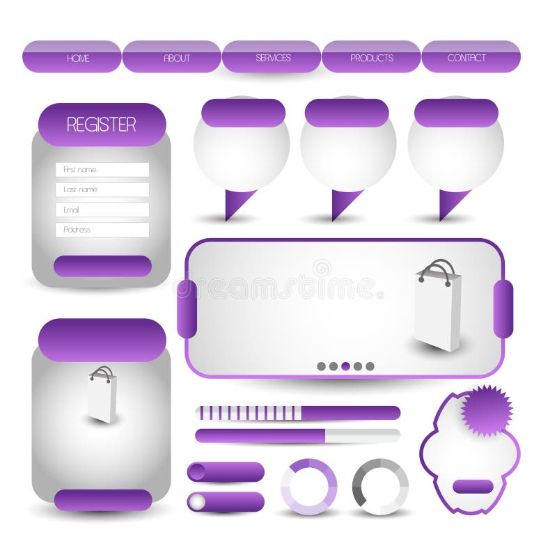 Web User Interface Element . Vector Stock Illustration - Illustration ...