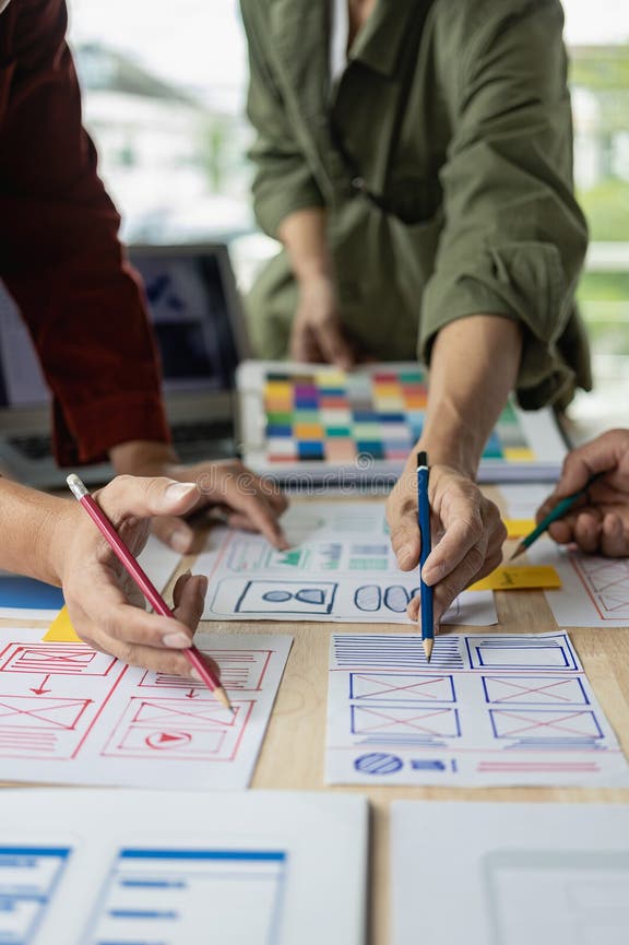 The Web Ux Ui Design Team is Writing Code and Layers To Customize the Smartphone Front Ux Ui ...