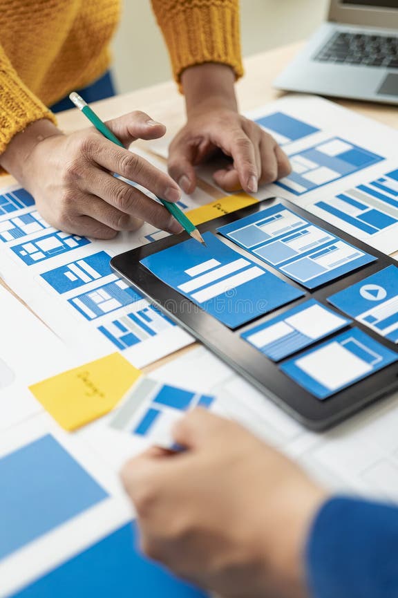 The Web Ux Ui Design Team is Writing Code and Layers To Customize the ...