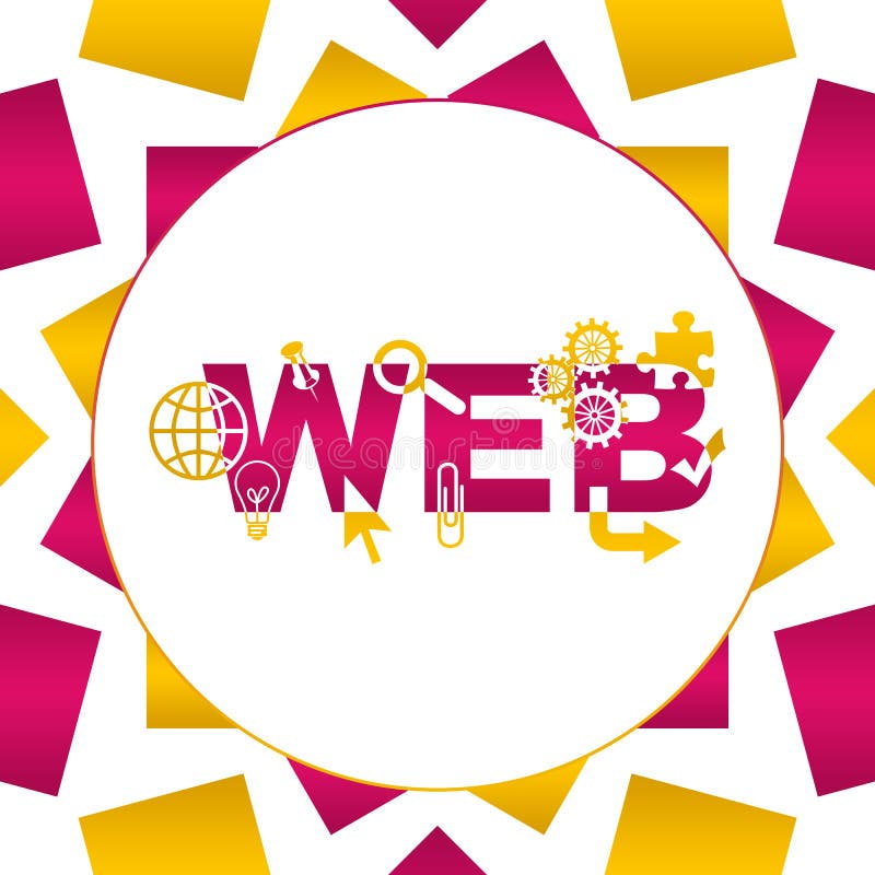 Web Various Symbols Colorful Stock Image - Illustration of webpage ...