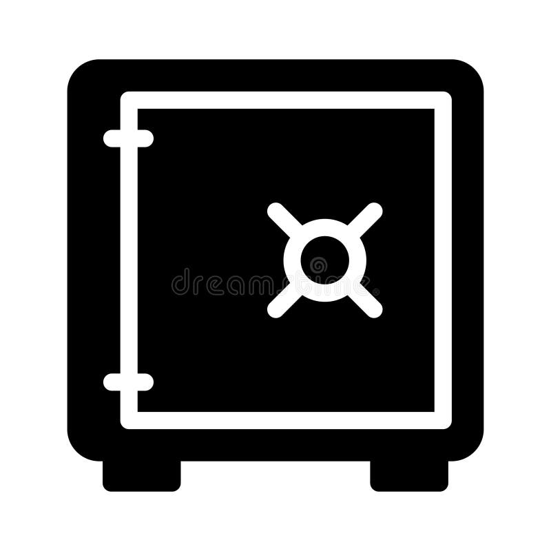 Vault Vector Glyph Flat Icon Stock Illustration - Illustration of ...