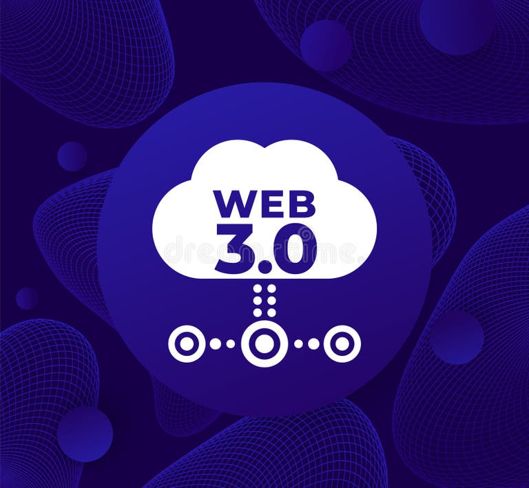 Web 3.0 or Web3 Vector Icon with Cloud Stock Vector - Illustration of ...