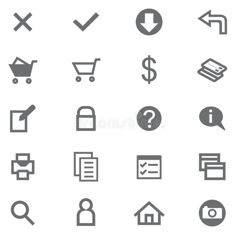 Collection of Black Web Icon Stock Vector - Illustration of isolated ...