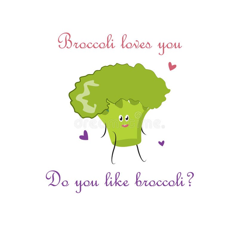 Broccoli - Funny Vector Cartoon Stock Vector - Illustration of thumb ...