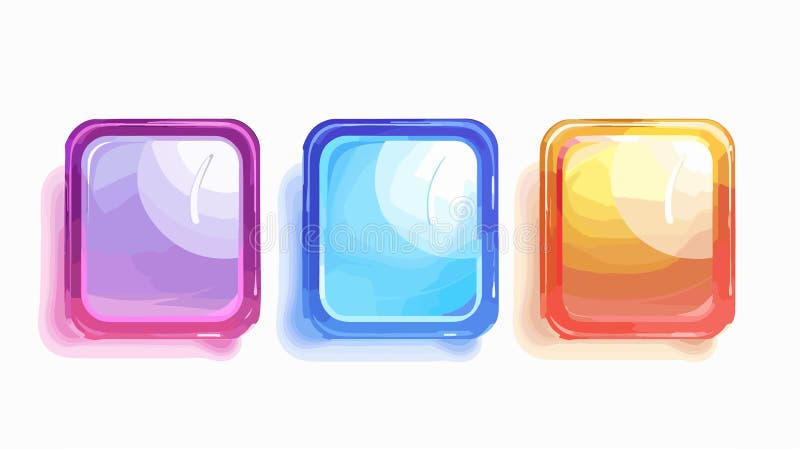 Colorful Glossy Web Vector Push Button Icon for Websites and Apps Stock ...