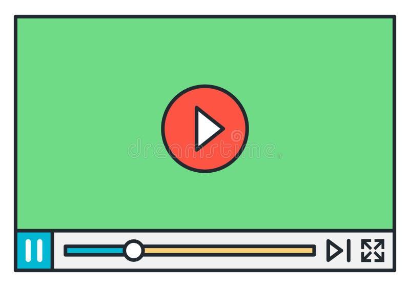 Web video player icon stock illustration. Illustration of video - 68275795