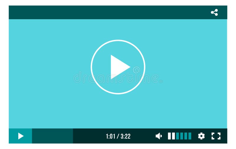 Web Video Player Mockup. Media Mobile App Stock Vector - Illustration ...