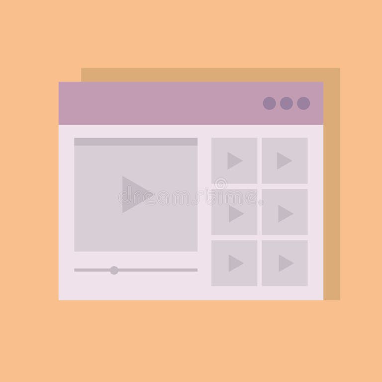 Web Video Player. Multimedia Interface. Streaming Platform Screen ...