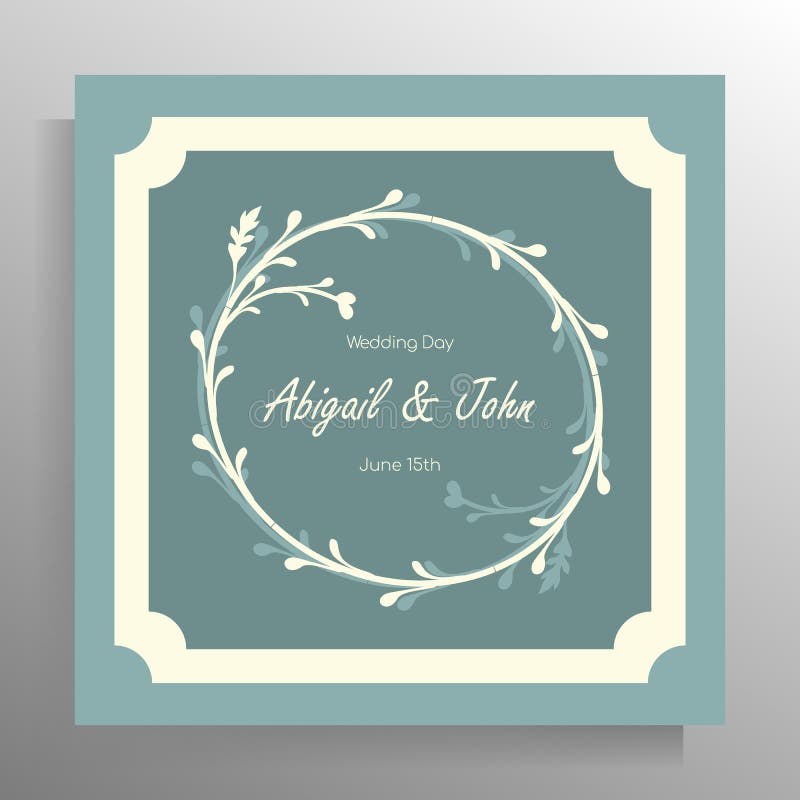 Vintage Wedding Invitation Design. Stock Illustration - Illustration of ...