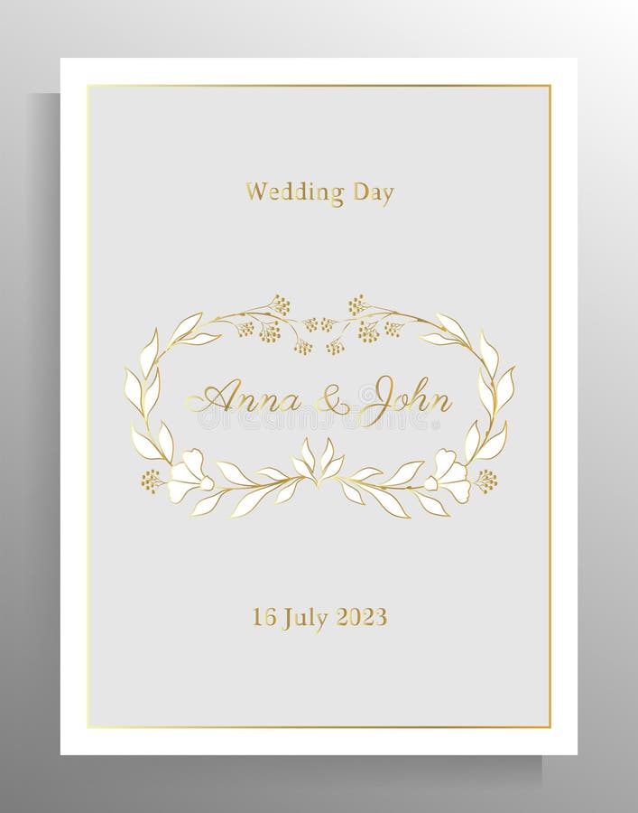 Vintage Wedding Invitation Design. Card, Poster Stock Illustration ...