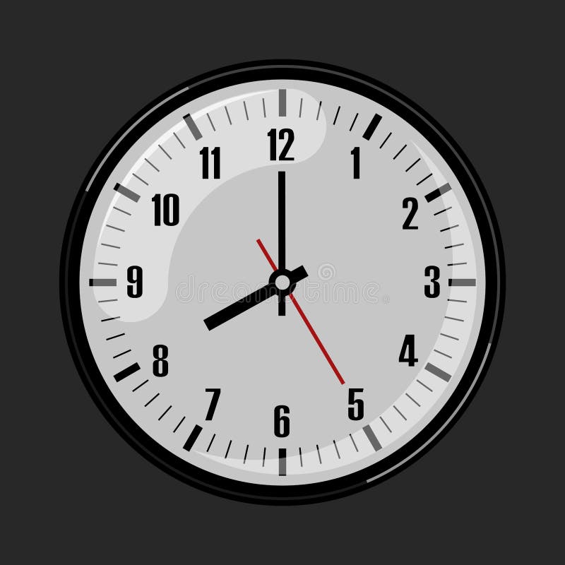 Wall clock simple stock illustration. Illustration of concept - 264438370