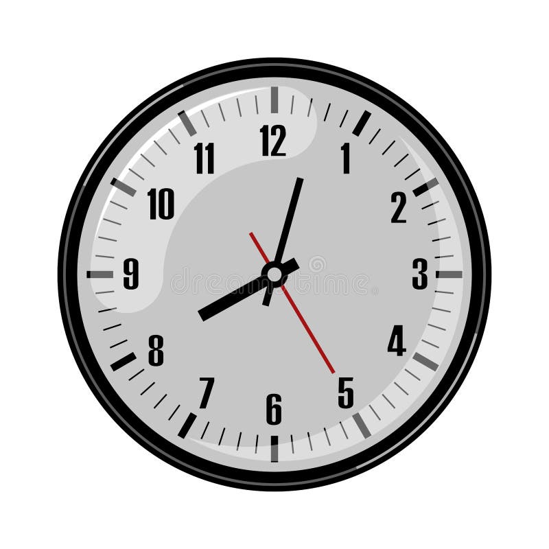 Wall clock simple stock illustration. Illustration of icon - 264438388