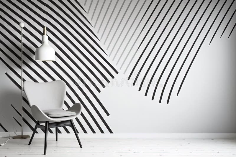 Web Wallpaper Featuring an Abstract Striped Design in a Minimal ...