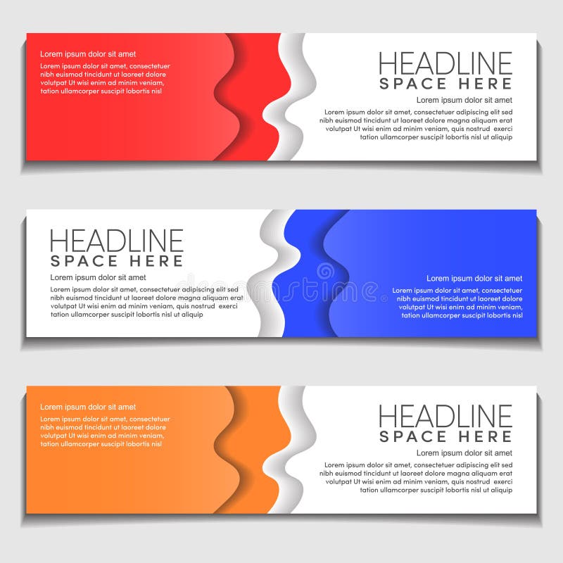 Web, Website Banner Abstract Modern Wavy, Wave Design Simple, Clean ...