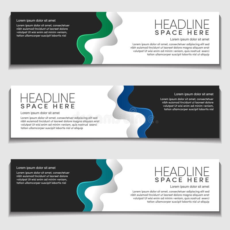 Web, Website Banner Abstract Modern Wavy, Wave Design Simple, Clean ...