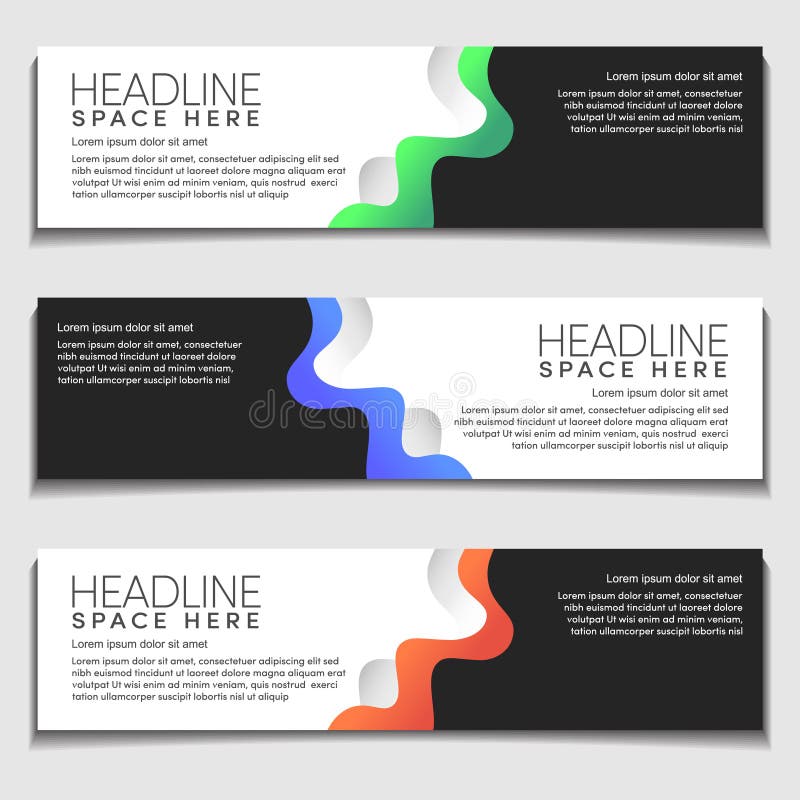 Web, Website Banner Abstract Modern Wavy, Wave Design Simple, Clean ...