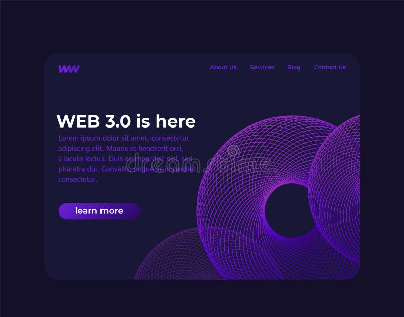 Web 3.0 or Web3 Banner Design, Vector Stock Vector - Illustration of ...