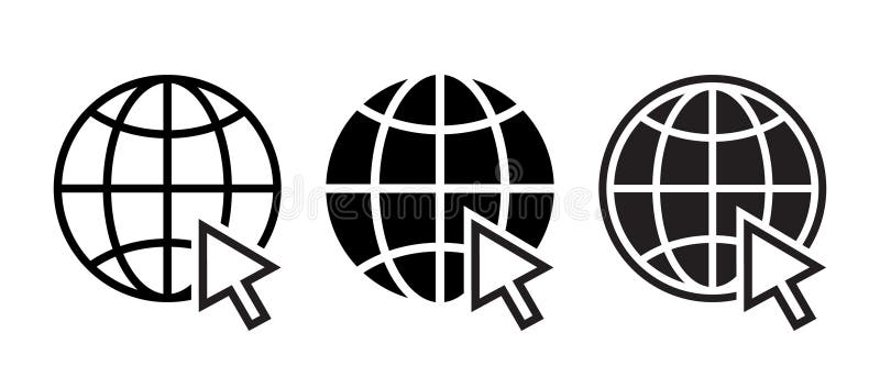 Web, Website Click Icon Set Collection Vector. Internet Sign Symbol ...
