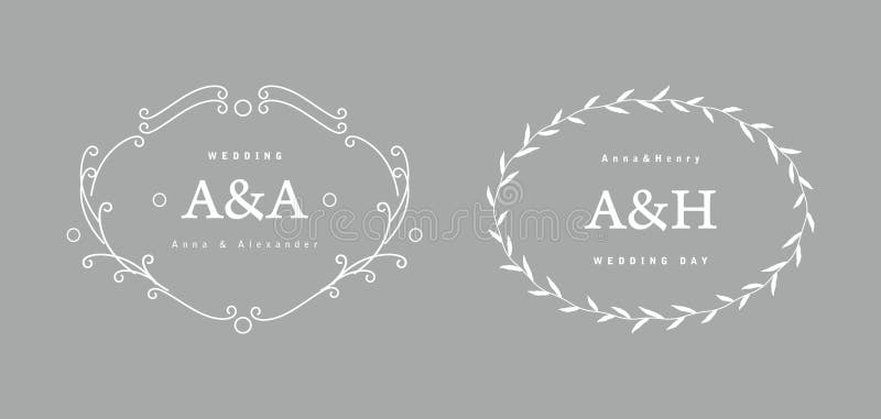 Wedding monograms stock illustration. Illustration of decoration ...