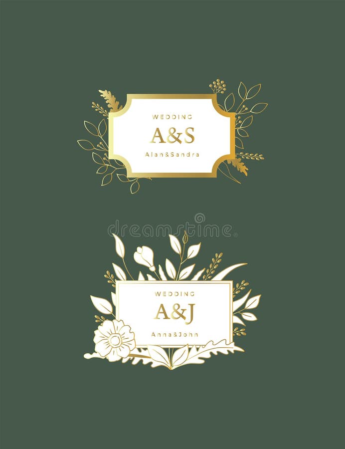 Wedding personal monogram stock illustration. Illustration of personal - 259197632