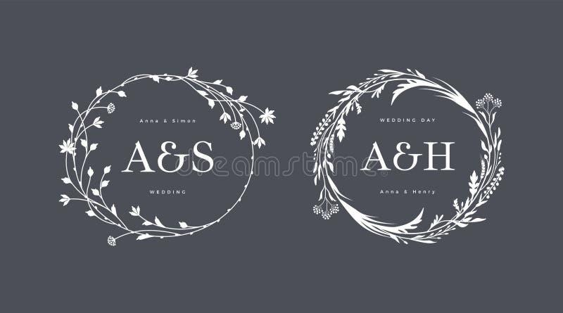 Wedding personal monogram stock illustration. Illustration of personal - 259197632