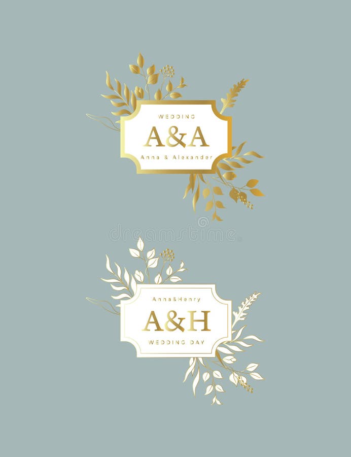 Wedding personal monogram stock illustration. Illustration of initial ...
