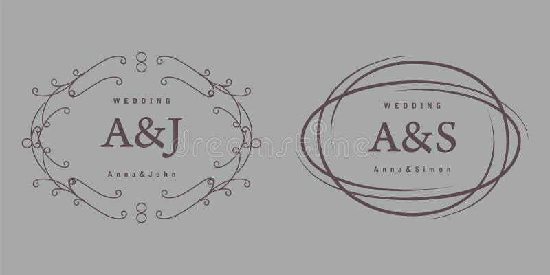 Wedding personal monogram stock illustration. Illustration of graphic ...