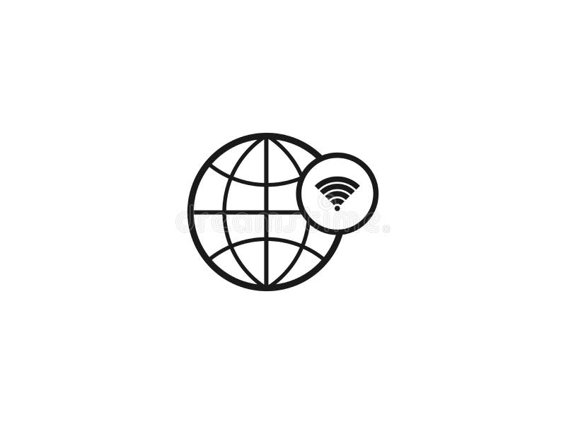 Web WiFi Signals Icon - Web Internet Symbol Stock Vector - Illustration ...