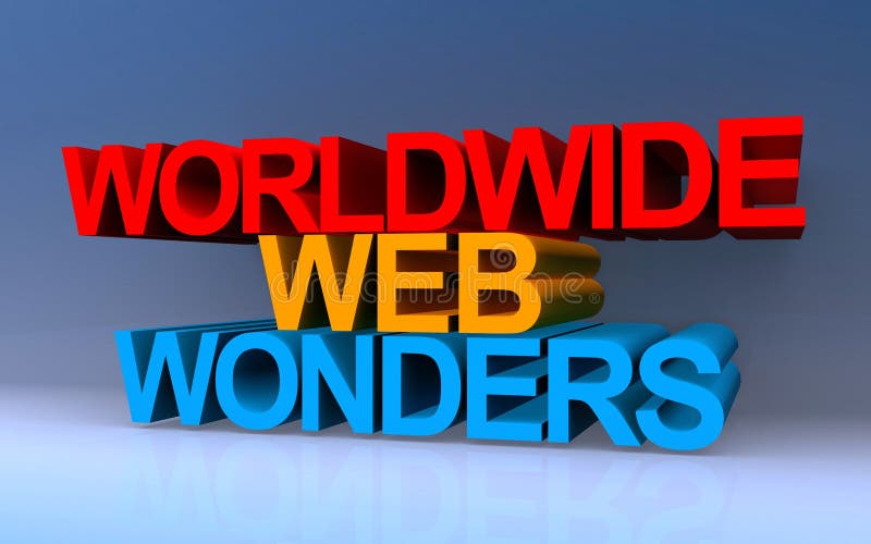 Web wond wonders on blue иллюстрация штока. иллюстрации насчитывающей ...