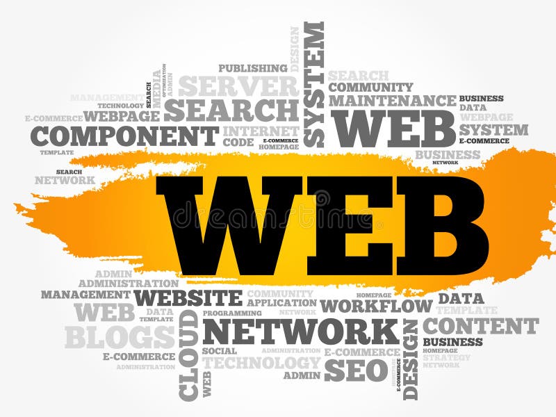 WEB word cloud stock illustration. Illustration of connect - 145283457
