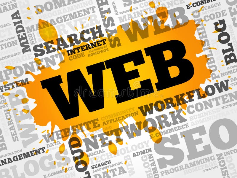 WEB word cloud stock illustration. Illustration of communication ...