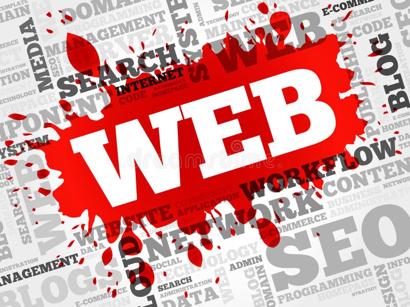 WEB word cloud stock illustration. Illustration of connect - 202356700