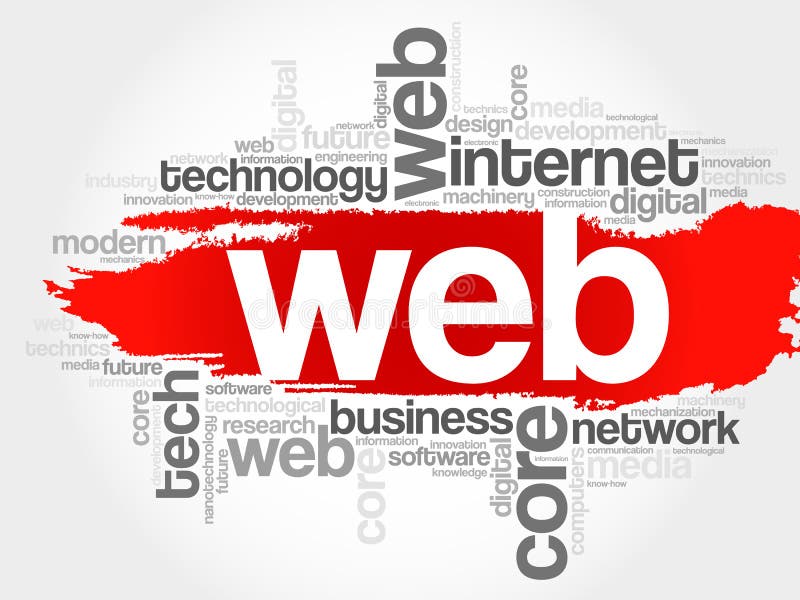 WEB word cloud stock illustration. Illustration of multimedia - 205697867