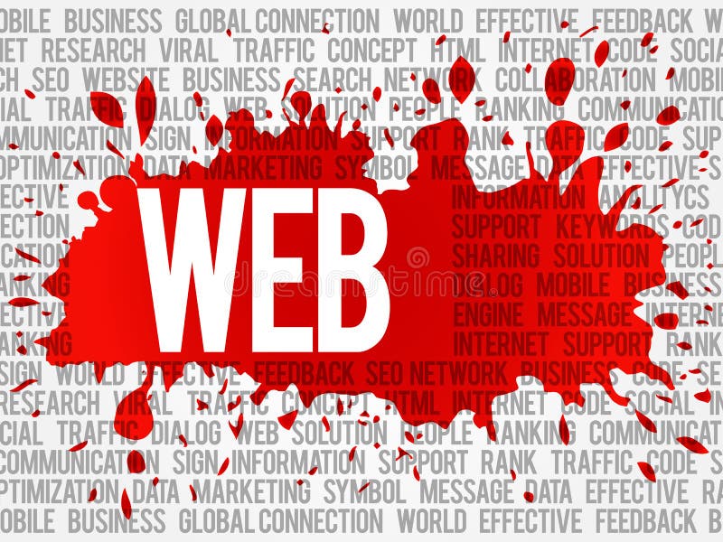 WEB word cloud stock illustration. Illustration of advertising - 201796942