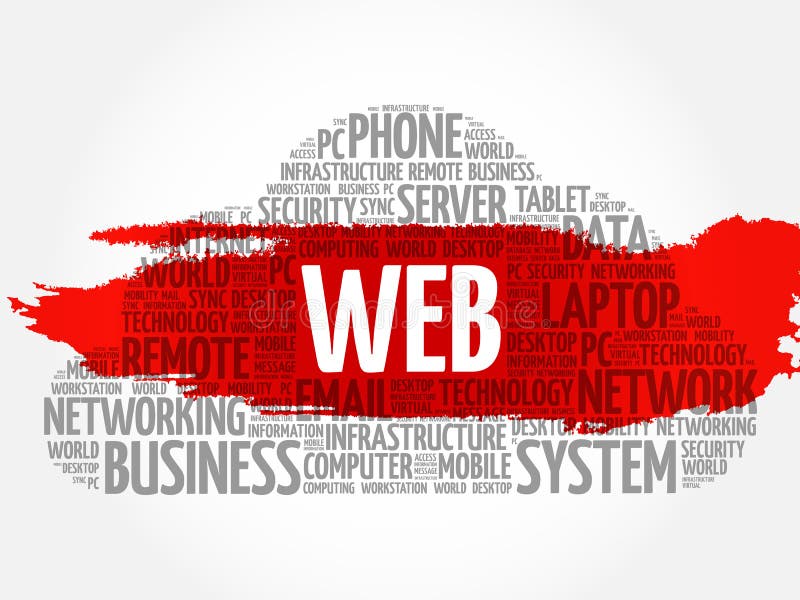 WEB word cloud stock illustration. Illustration of modern - 206453741