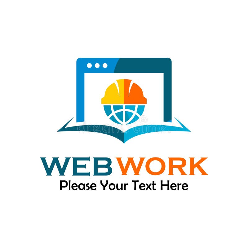 Web work logo template stock vector. Illustration of document - 264176970