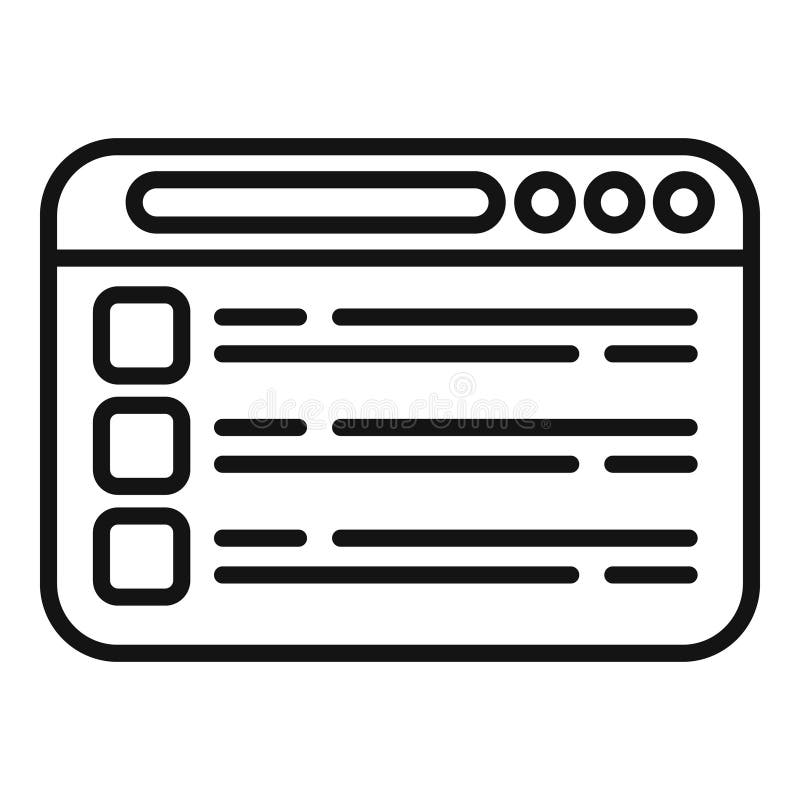 Web Work Page Icon Outline Vector. Office Time Stock Vector ...