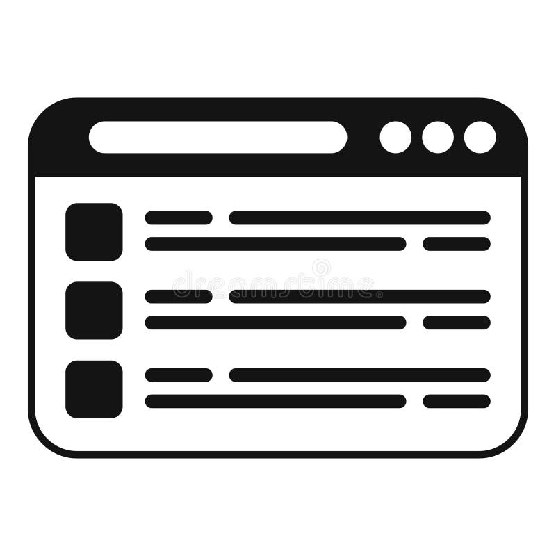 Web Work Page Icon Simple Vector. Office Time Stock Illustration ...