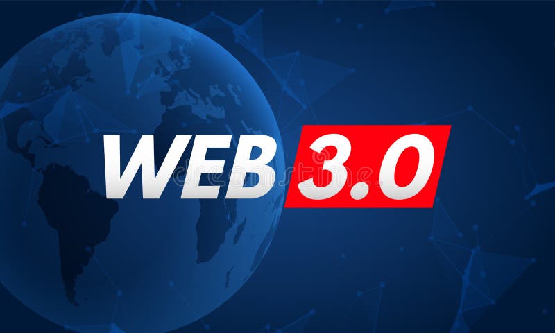 Web 3 World Technology Digital Background. Web3 Planet Future Internet ...