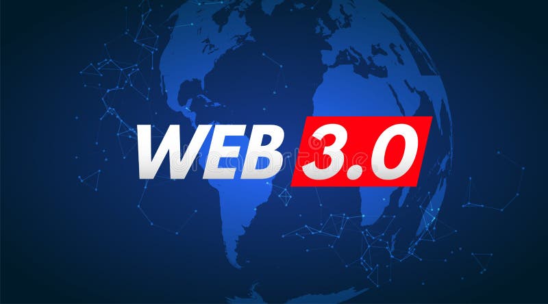 Web 3 World Technology Digital Background. Web3 Planet Future Internet ...