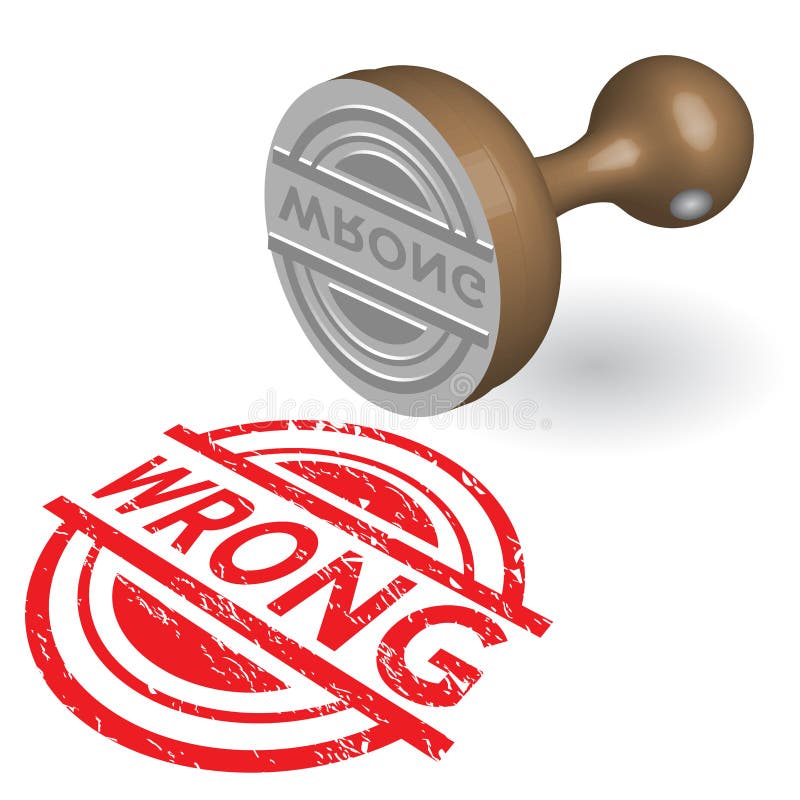 Wrong rubber stamp stock illustration. Illustration of incorrect ...