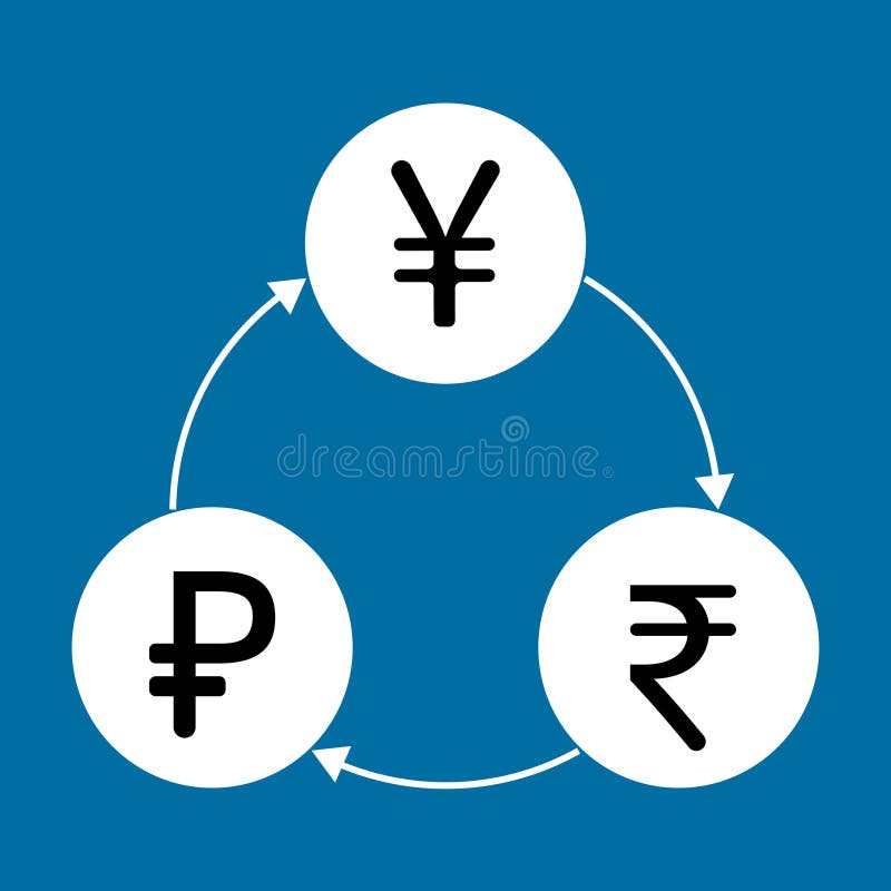 Yuan, Ruble and Rupee Graph Stock Vector - Illustration of franc ...