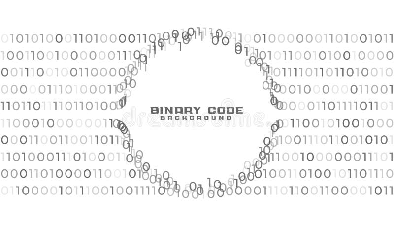 Zero and One Binary Number System White Background Design Stock Vector ...